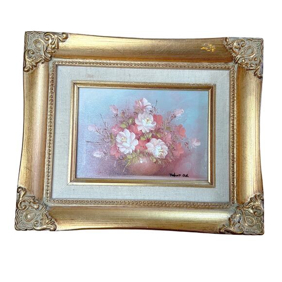 Robert Cox | Art | Original Robert Cox Oil Painting Pink Floral Still ...